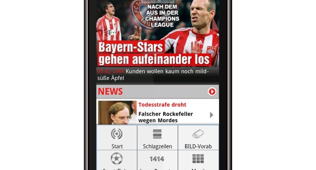 "Bild"-App jetzt auch für Android-Smartphones