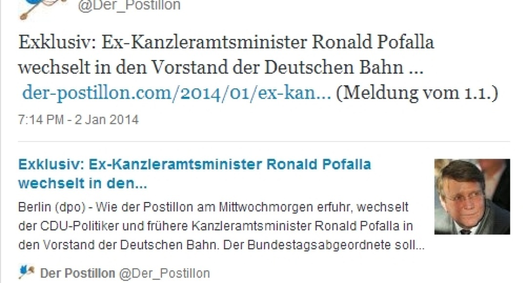 "Der Postillon" narrt die Netzgemeinde