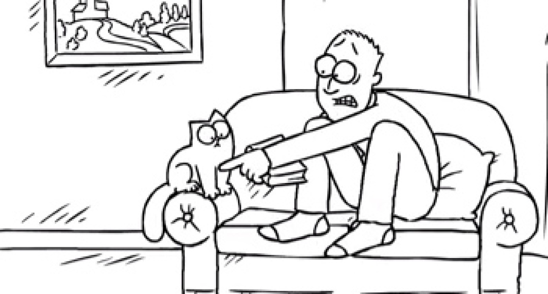 Simon's Cat jagt eine Spinne