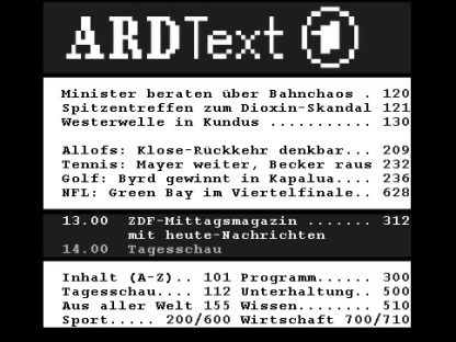 ARD-Teletext ist das meistgenutzte Videotextangebot